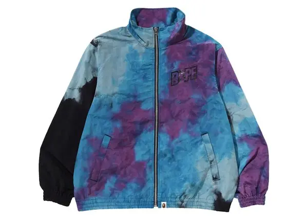 A BATHING APE Tie Dye Track Jacket - Black