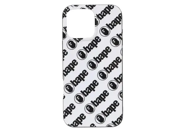A BATHING APE Pattern Iphone 16 Pro Max Case - White
