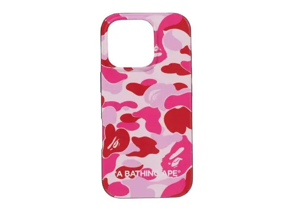 A BATHING APE Abc Camo Iphone 16 Pro Case - Pink