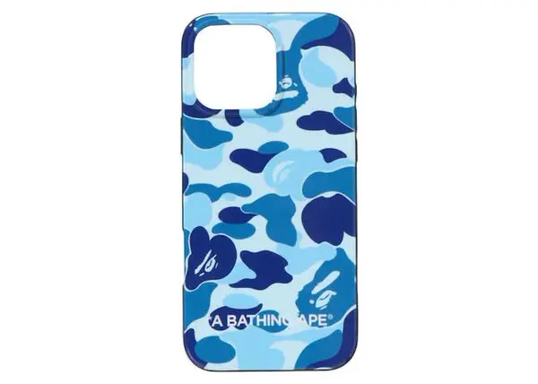 A BATHING APE Abc Camo Iphone 16 Pro Max Case - Blue
