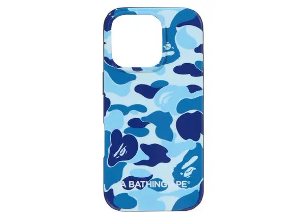 A BATHING APE Abc Camo Iphone 16 Pro Case - Blue