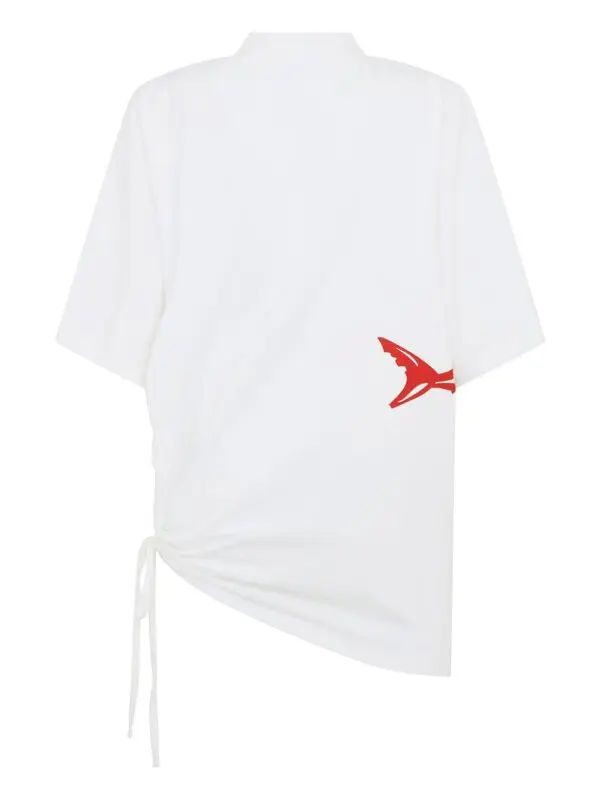 LET'S SWIM Shark Graphic T-shirt - White