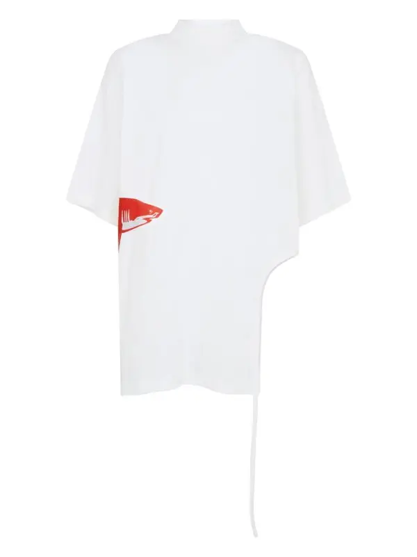 LET'S SWIM Shark Graphic T-shirt - White