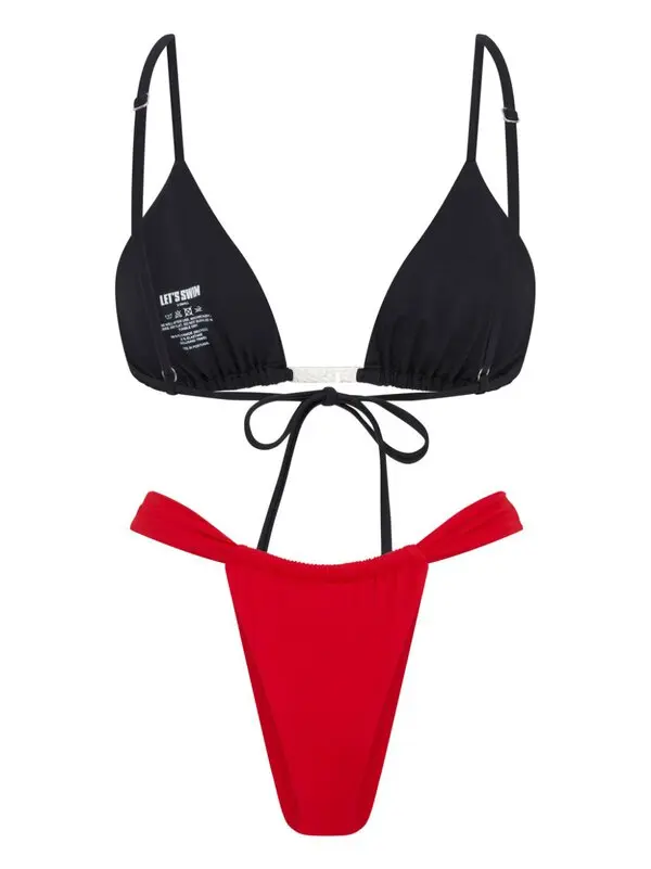 LET'S SWIM Triangle Bikini Top
