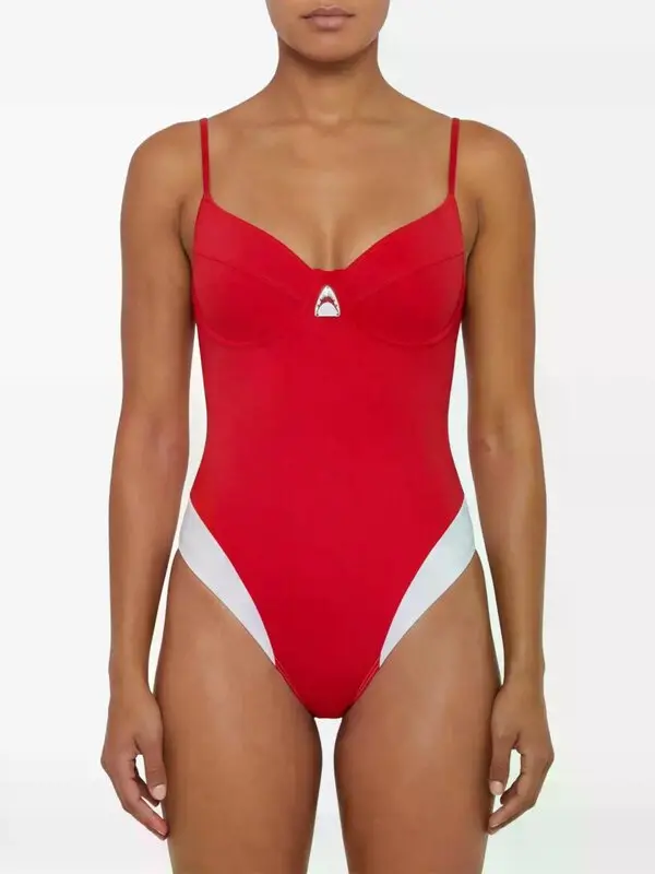 LET'S SWIM Logo-print Swimsuit