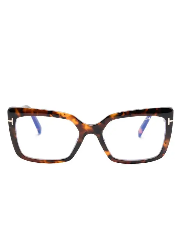 TOM FORD Rectangle-frame Glasses - Brown