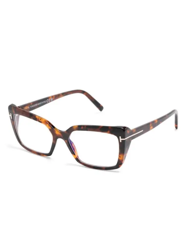 TOM FORD Rectangle-frame Glasses - Brown