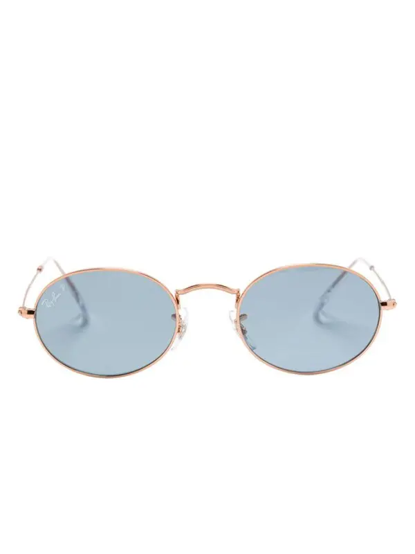 Ray-ban Oval-frame Sunglasses - Gold