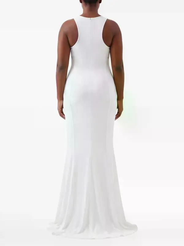 LET'S SWIM Mesh Maxi Dress - White