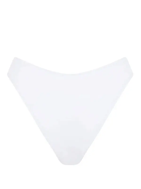 LET'S SWIM High-waisted Bikini Bottom - White