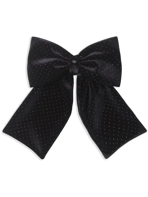 MAISON MICHEL Mini Wicole Bow Hair Clip - Black