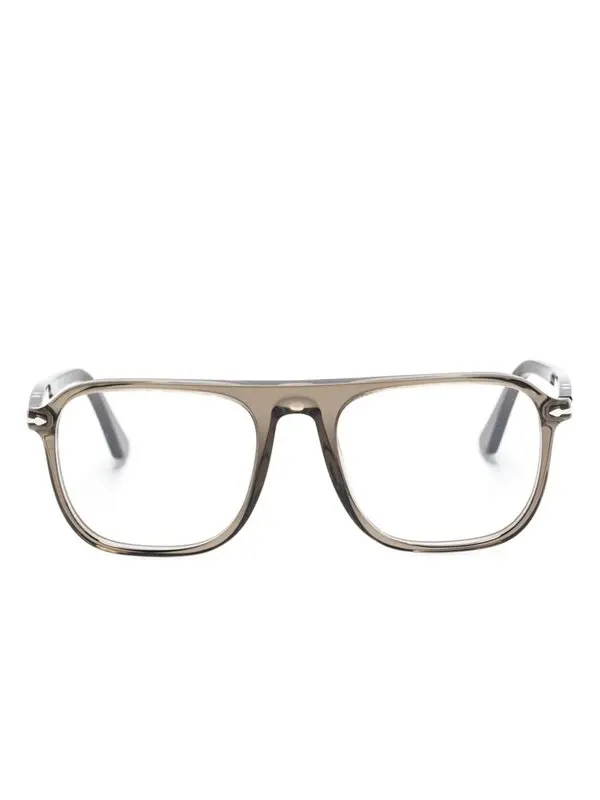 Persol Square Frame Glasses - Brown