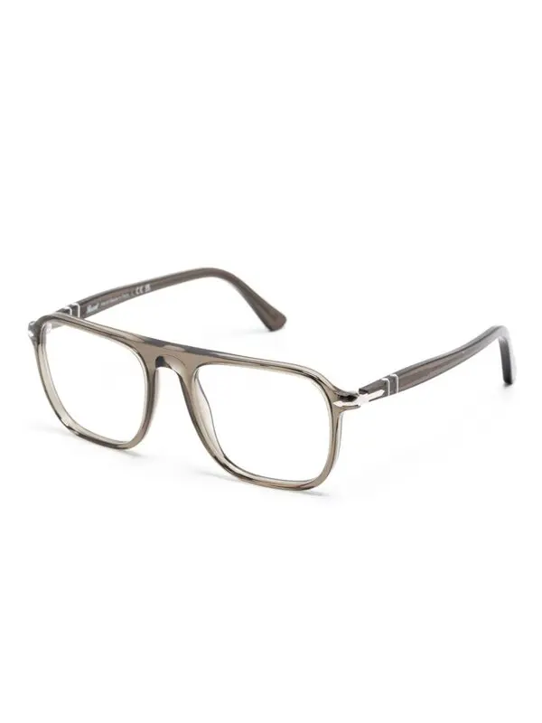 Persol Square Frame Glasses - Brown