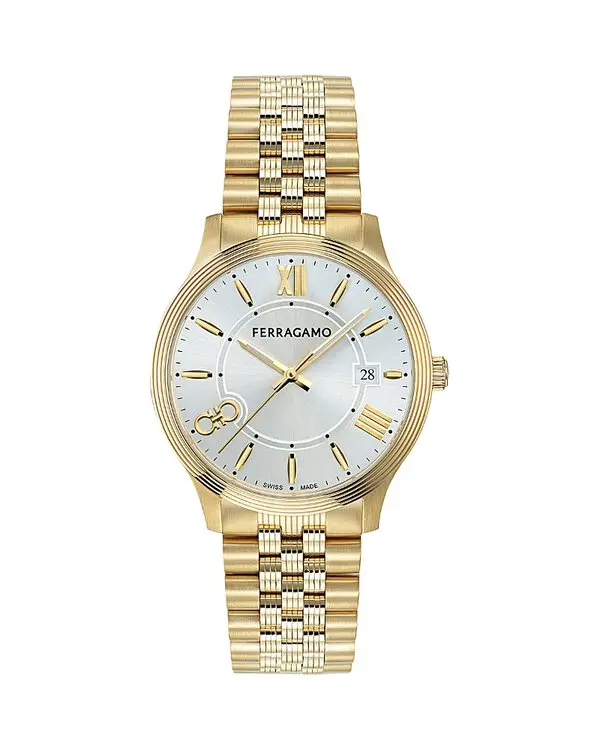 FERRAGAMO Duo Watch, 40mm - Silver/gold