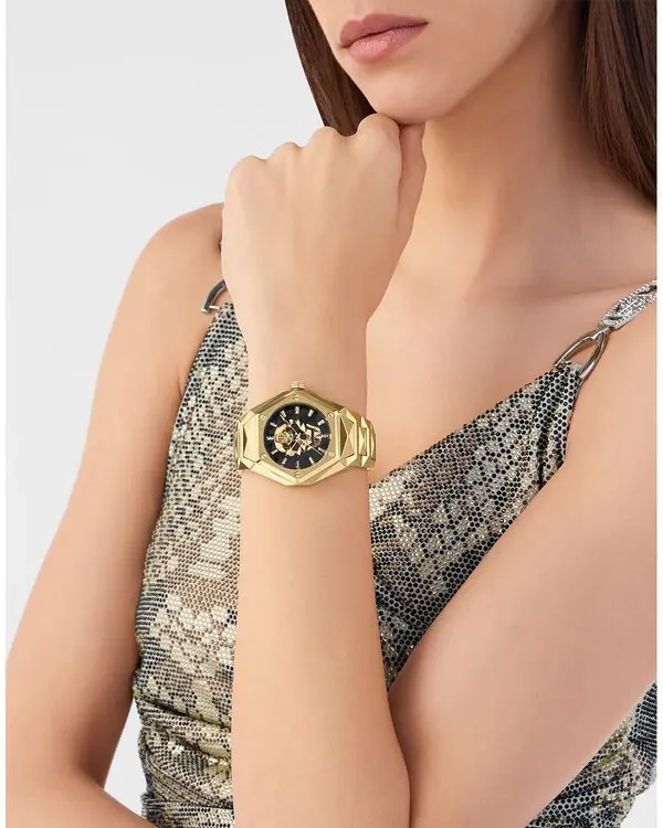 Philipp Plein The $Kull Spikes Watch, 40mm In Black/Gold  display picture 2