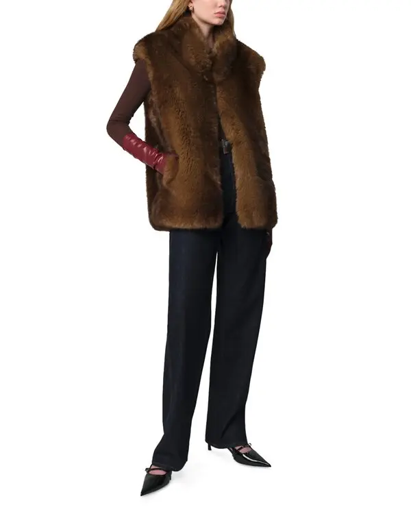 Apparis Laila Faux Fur Vest - Mink