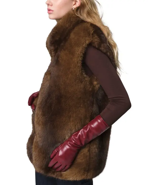 Apparis Laila Faux Fur Vest - Mink