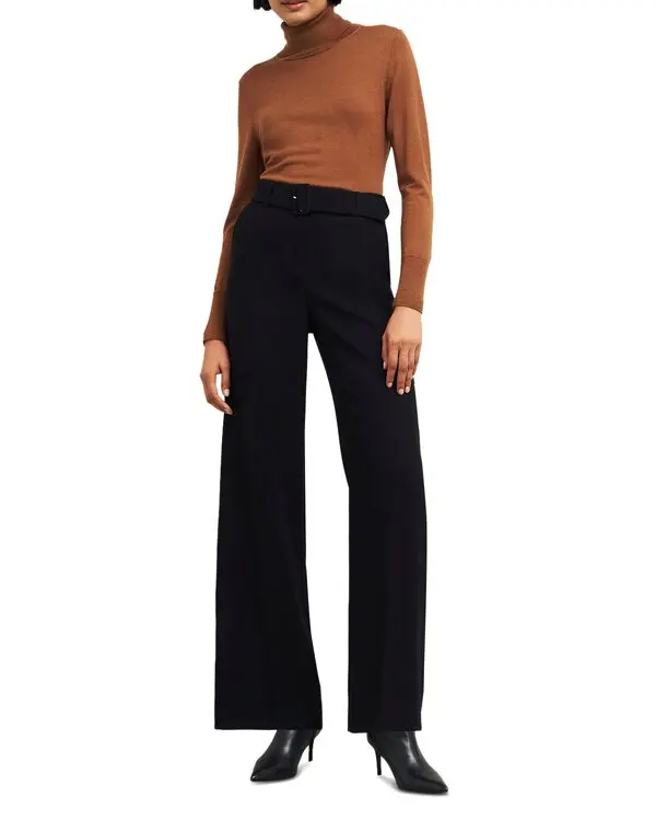 HOBBS LONDON Drew Belted Wide Leg Trousers