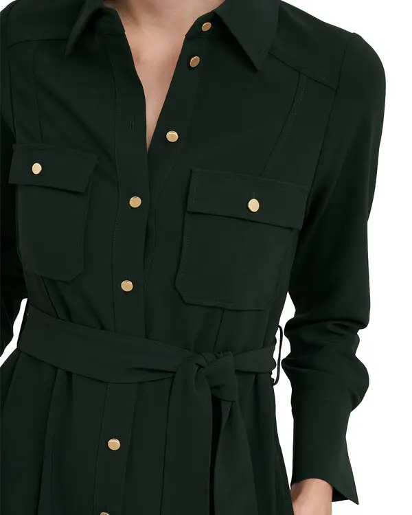 HOBBS LONDON Pricilla Shirt Dress - Rich Green