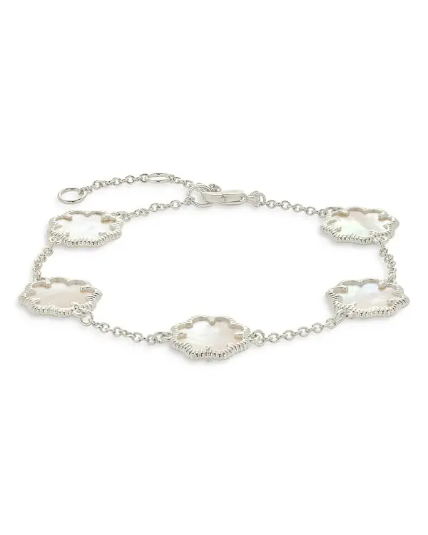 Sterling Forever Rose Petal Station Bracelet