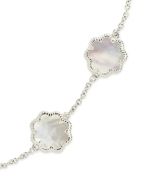 Sterling Forever Rose Petal Station Bracelet