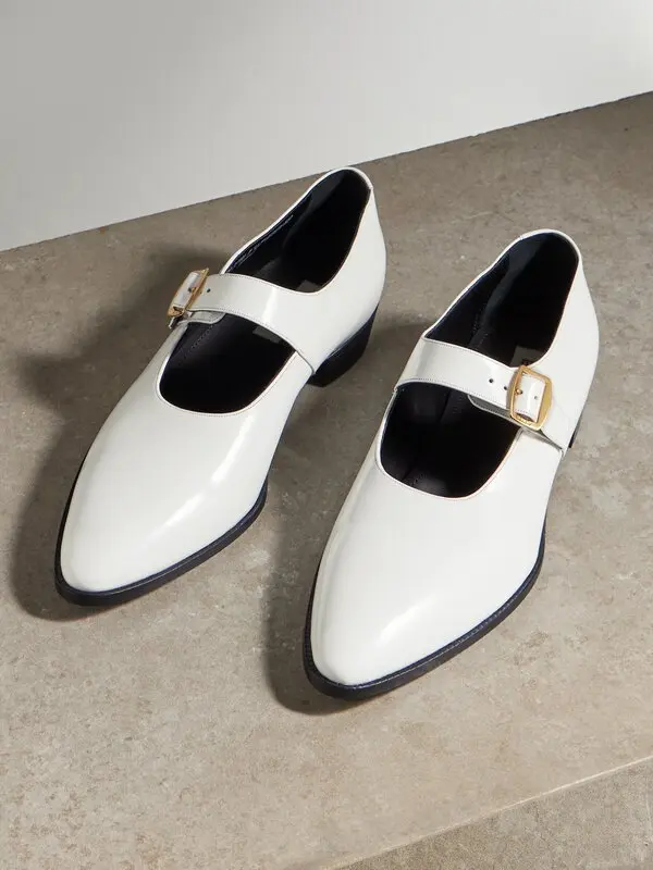 Bally Gerwin Glossed-leather Mary Jane Flats