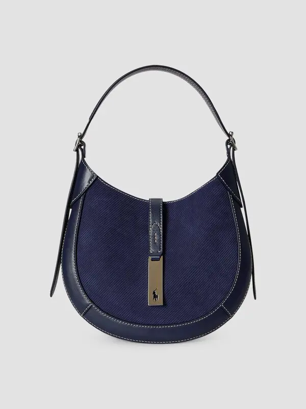 Polo Ralph Lauren Polo Id Suede Shoulder Bag - Night