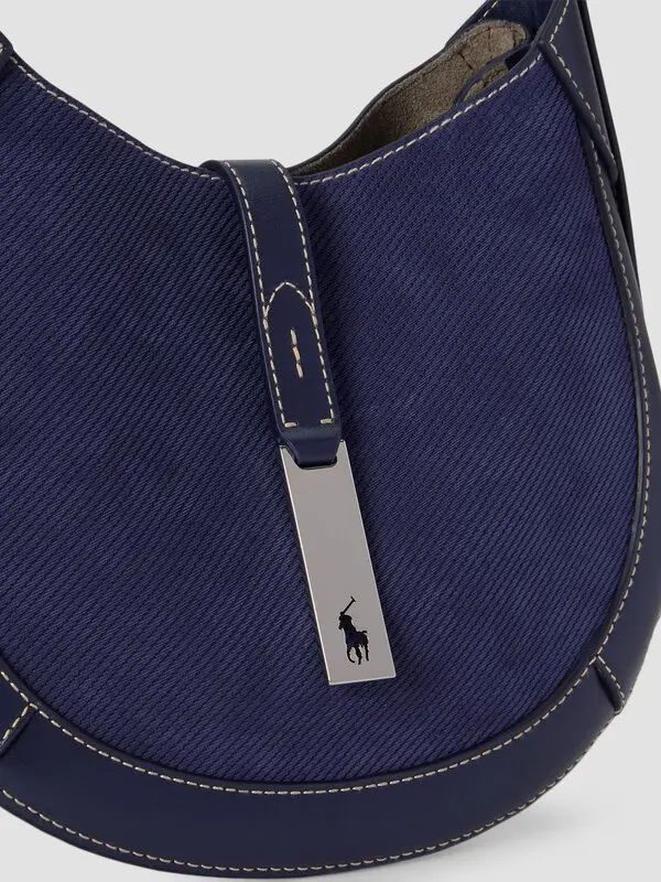 Polo Ralph Lauren Polo Id Suede Shoulder Bag - Night