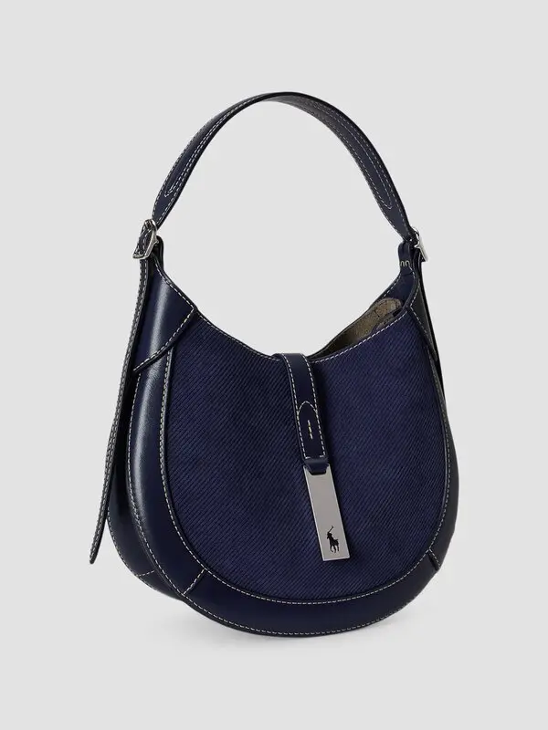 Polo Ralph Lauren Polo Id Suede Shoulder Bag - Night