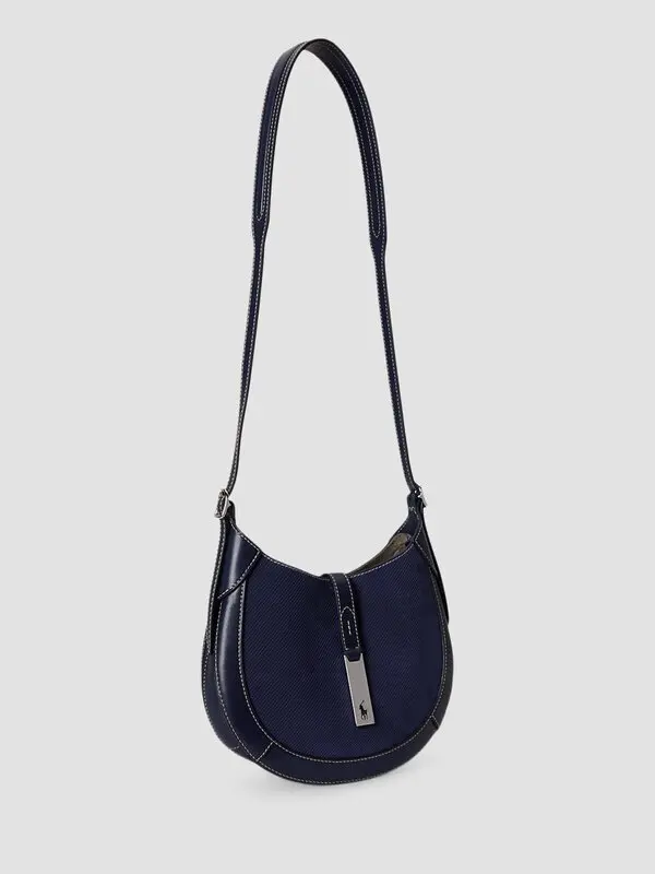 Polo Ralph Lauren Polo Id Suede Shoulder Bag - Night