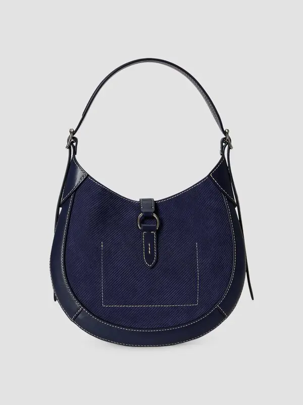 Polo Ralph Lauren Polo Id Suede Shoulder Bag - Night