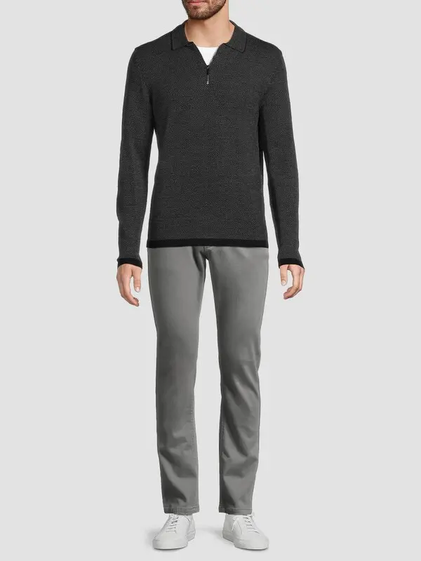 Robert Barakett Forthill Half Zip Sweater - Charcoal