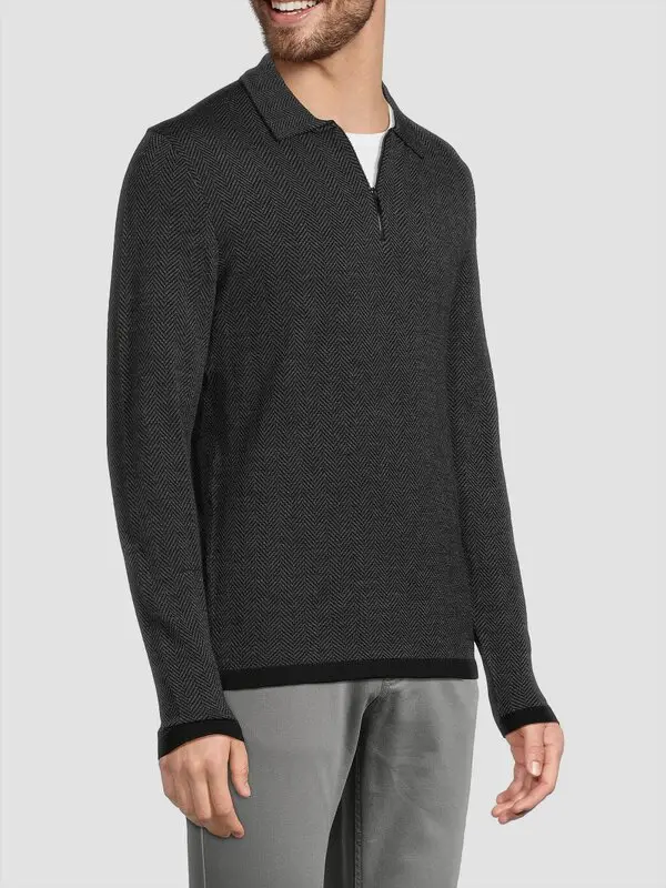 Robert Barakett Forthill Half Zip Sweater - Charcoal
