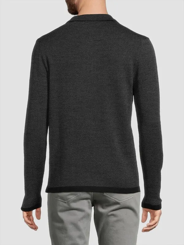 Robert Barakett Forthill Half Zip Sweater - Charcoal