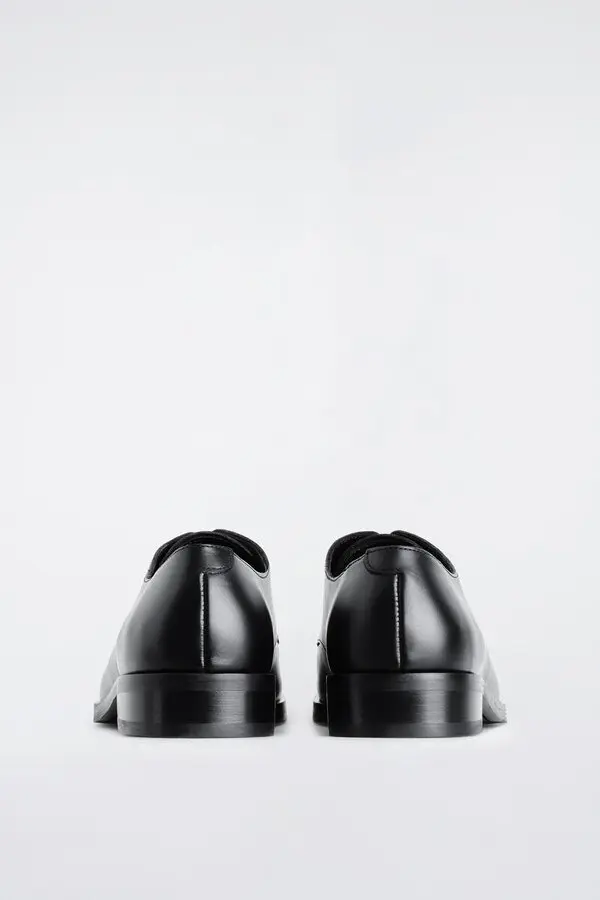 Cos Square-toe Leather Derby Shoes