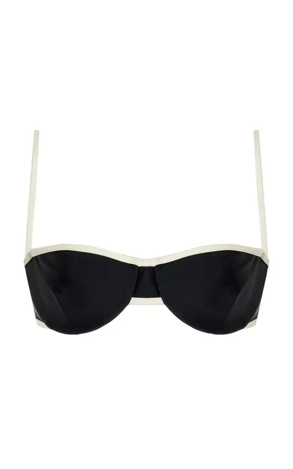 JUILLET Ingrid Bikini Top - Black,white