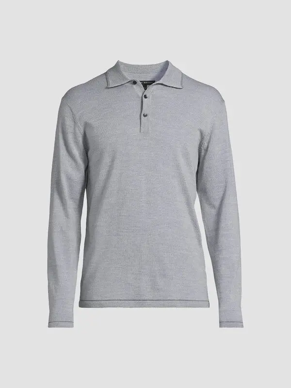 Robert Barakett Roman Polo Sweater - Light Grey