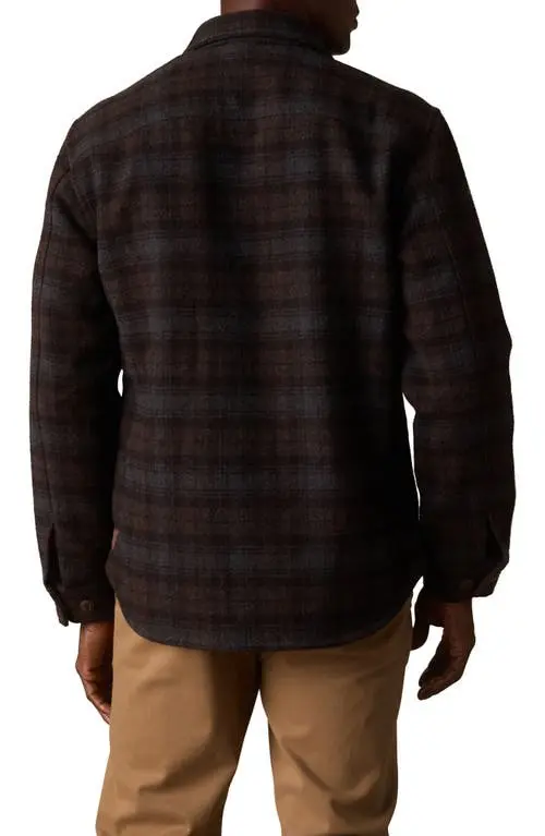 THE NORMAL BRAND Brightside Flannel Lined Workwear Jacket - Brown Plaid
