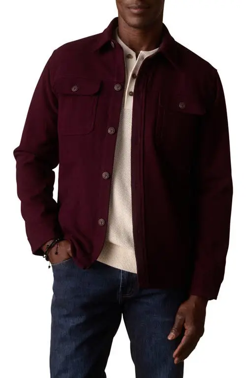 THE NORMAL BRAND Brightside Flannel Lined Workwear Jacket - Port Wine
