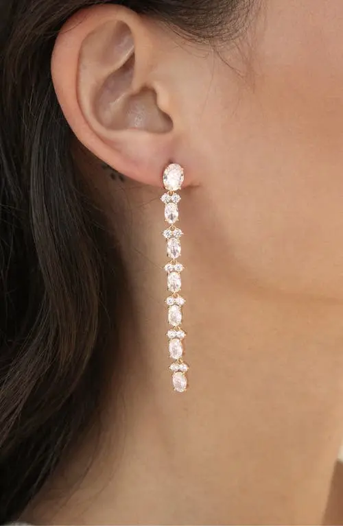 Ettika Dainty Marquise Linear Drop Earrings
