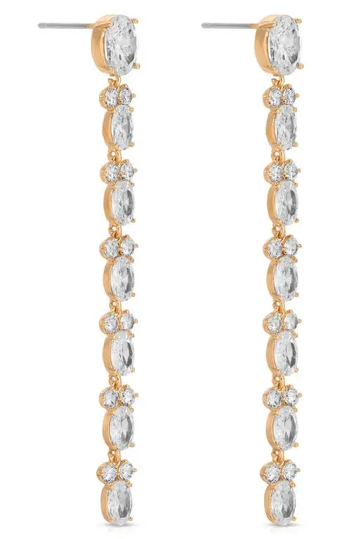 Ettika Dainty Marquise Linear Drop Earrings