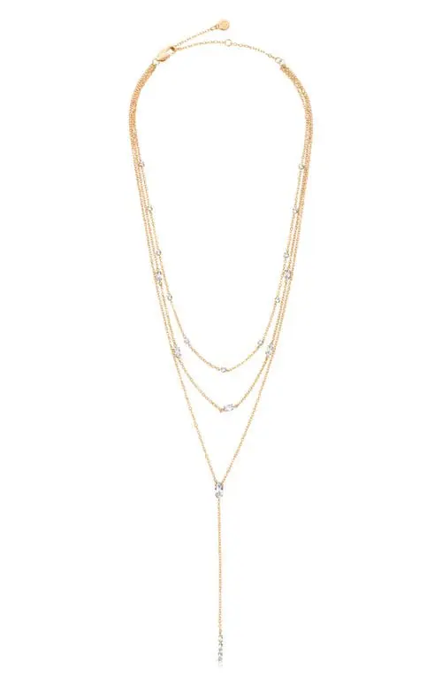 Ettika Dainty Marquise Layered Y-necklace