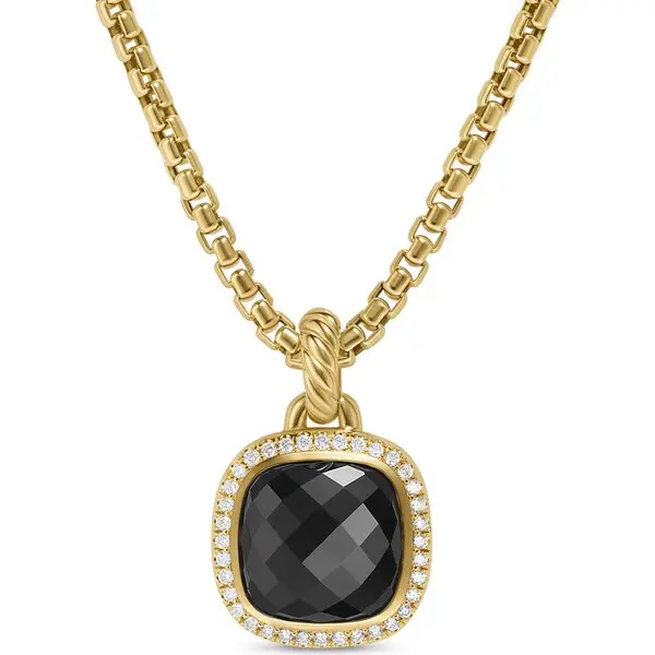 David Yurman Albion® Pendant In 18k Yellow Gold With Diamonds - Black Onyx
