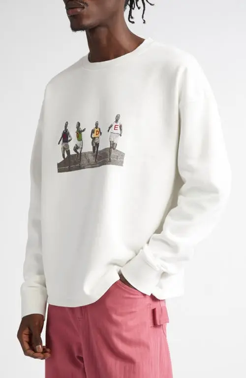BODE Finish Line Embroidered Fleece Sweatshirt