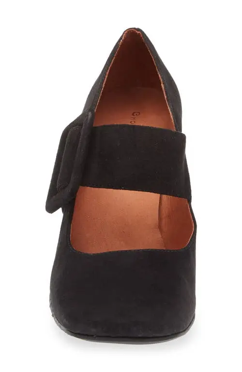 CHOCOLAT BLU Halle Mary Jane Pump - Black Suede