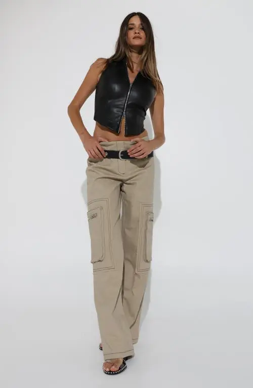 BY.DYLN Stella Faux Leather Vest