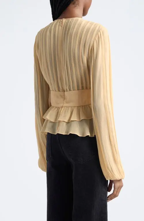 Farm Rio Pleated Peplum Top
