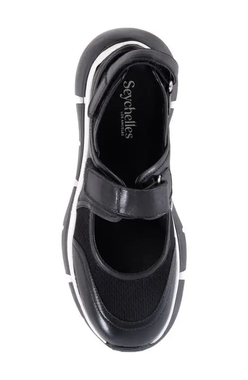 Seychelles Track Star Sneaker - Black/ Black Leather