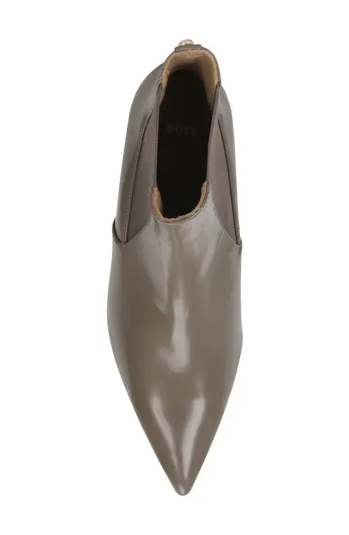 BOSS Janet Pointed Toe Chelsea Boot - Medium Brown