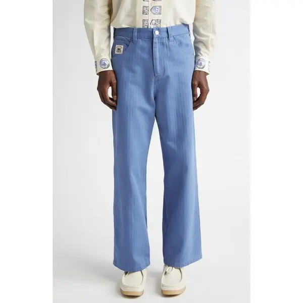BODE Knolly Brook Twill Trousers - Blue